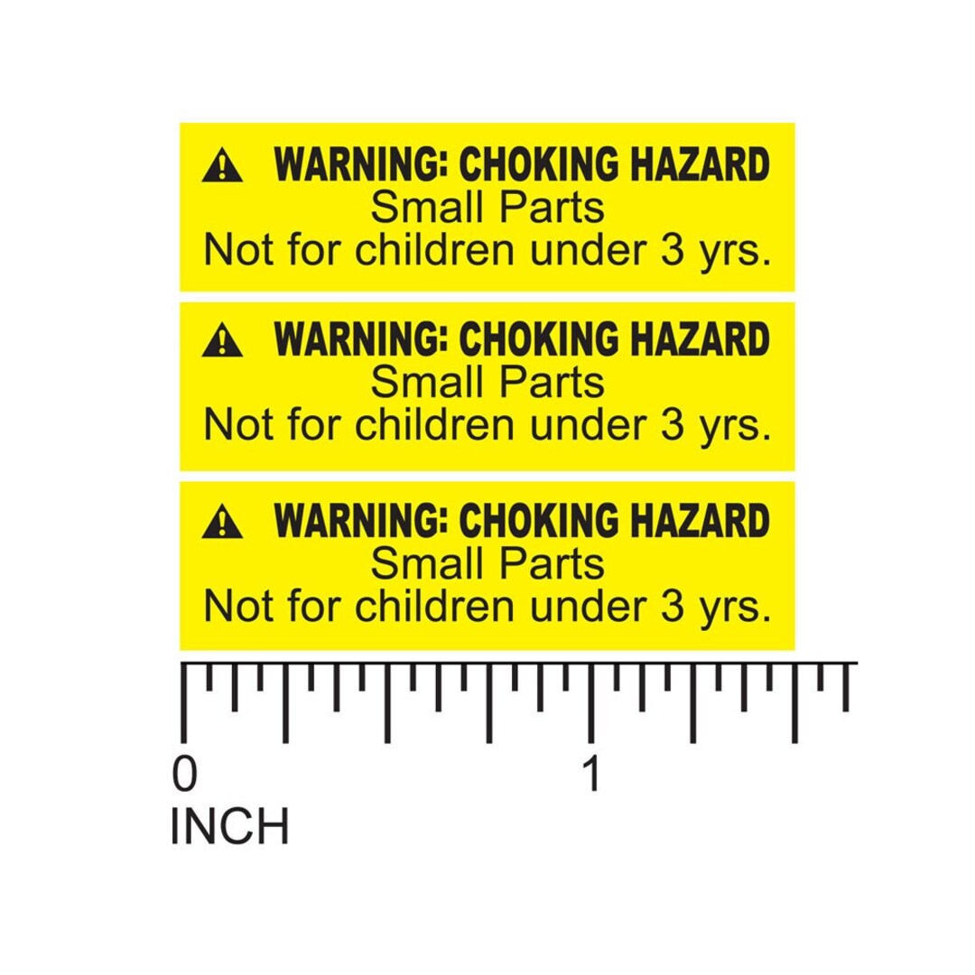ASTM Compliant 1 Roll of 1,000 Warning Choking Hazard Labels Small ...