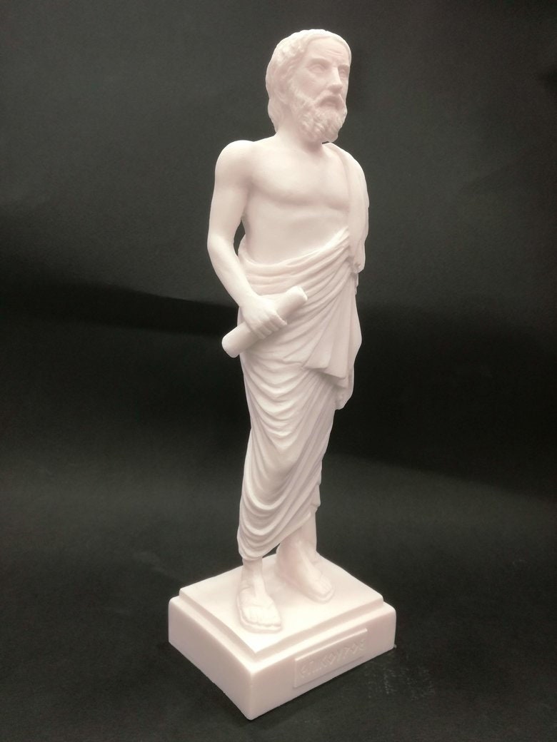 Epicurus Greek Philosopher Greek Art Statue White - Etsy
