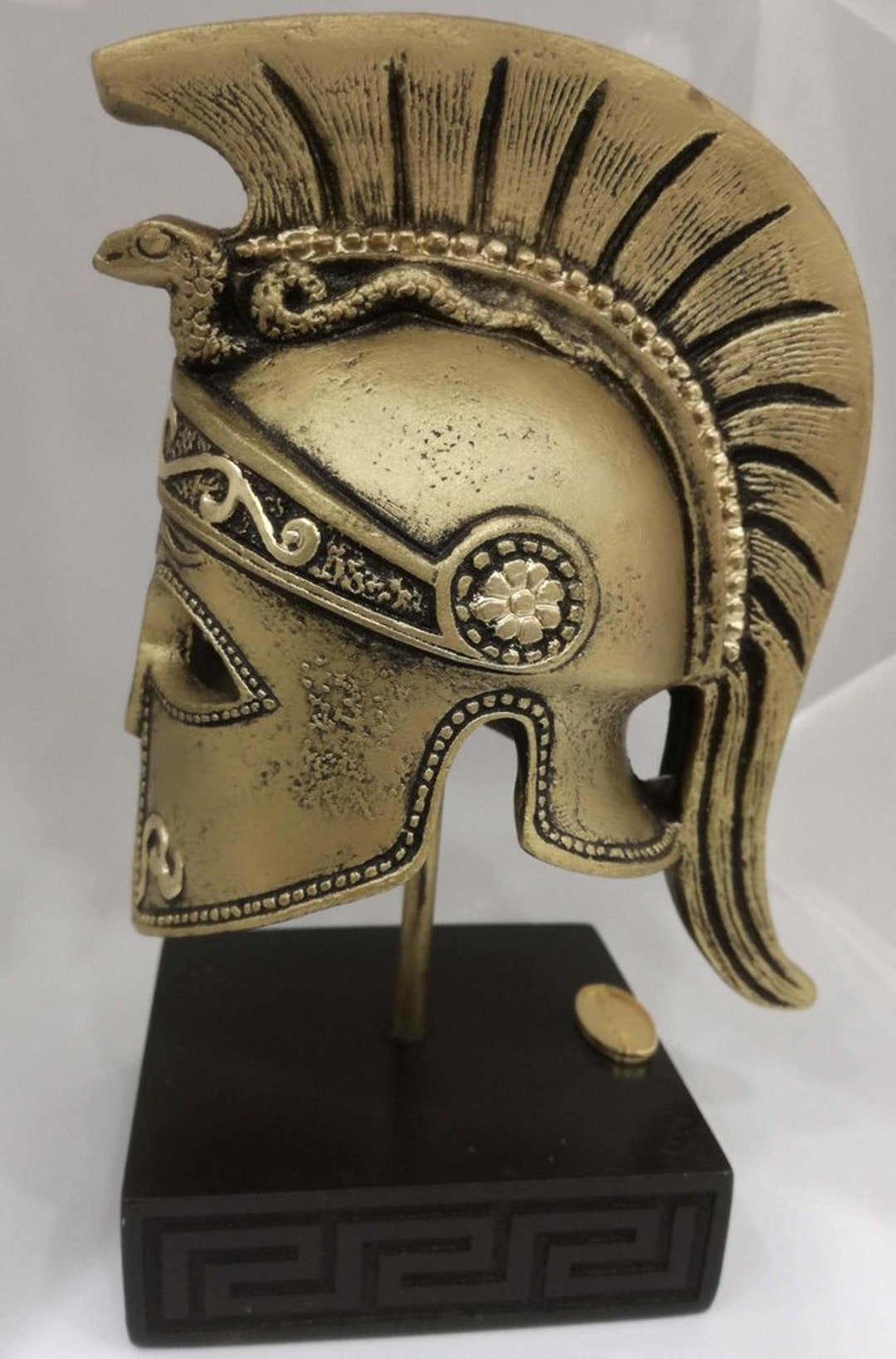 Achilleus Helmet Greek Statue Bronze Alabaster Handmade - Etsy