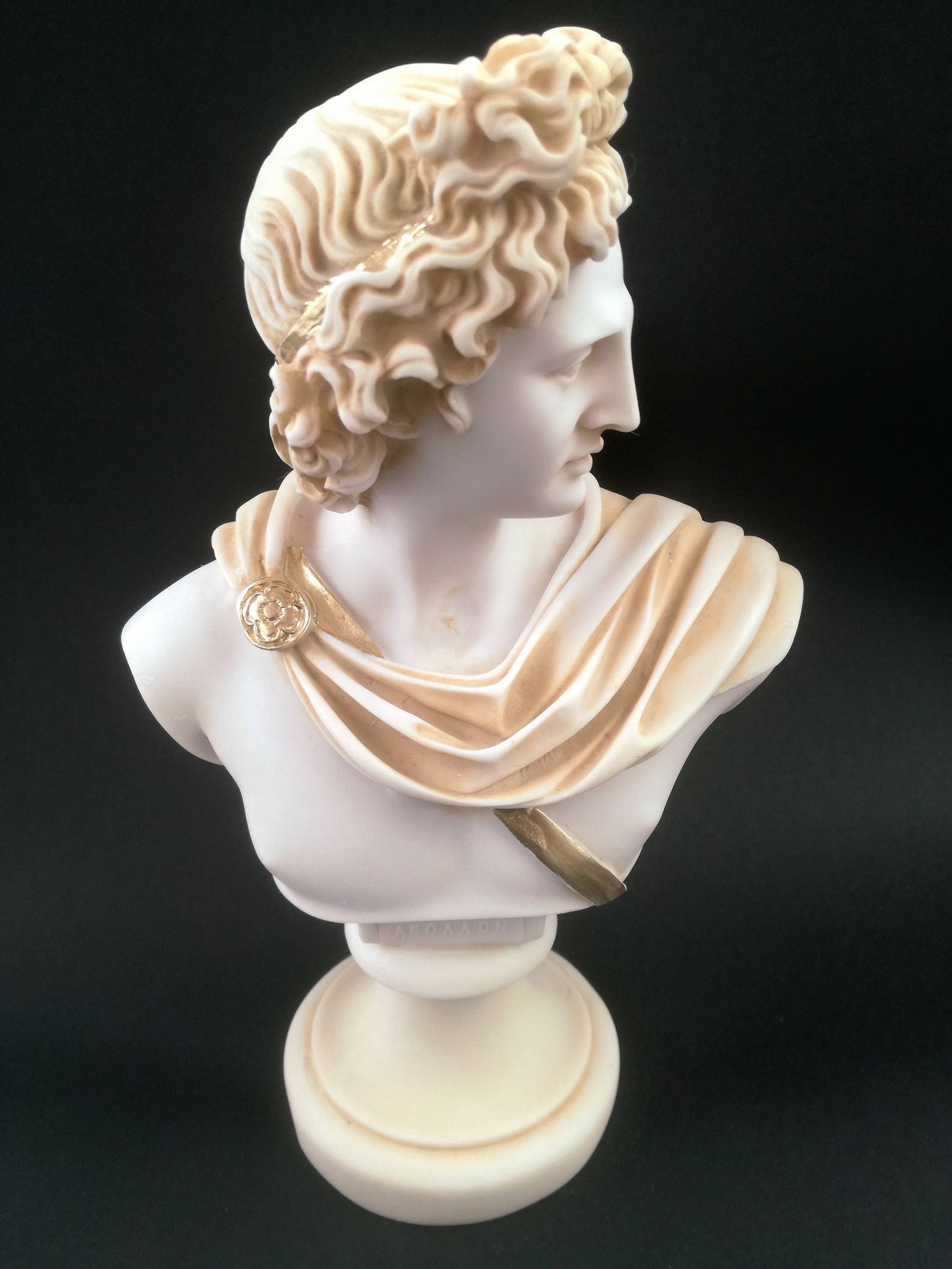 Apollo Phoebus Greek Roman God of the Sun Bust Head Statue Handmade ...