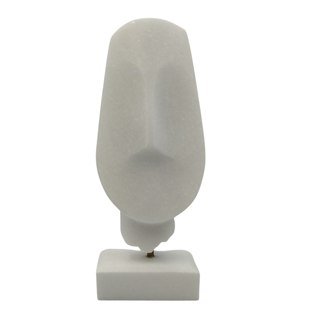 Cycladic Museum Head of Idol Replica 16.5cm Greek White Real Marble ...