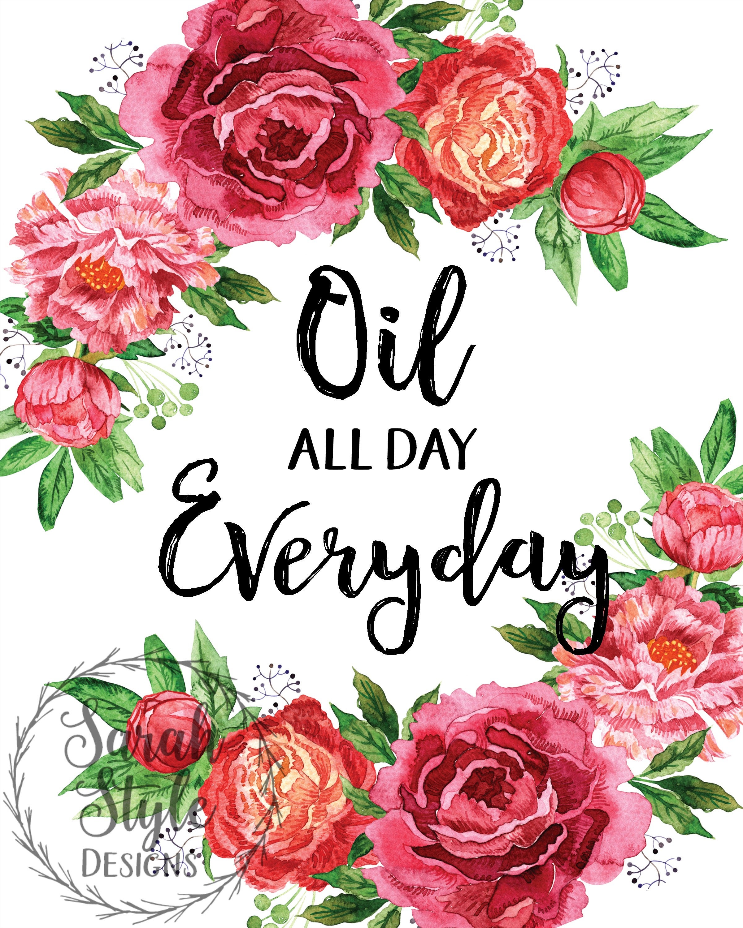 Printable Wall Art Oil All Day Printable Digital Download - Etsy