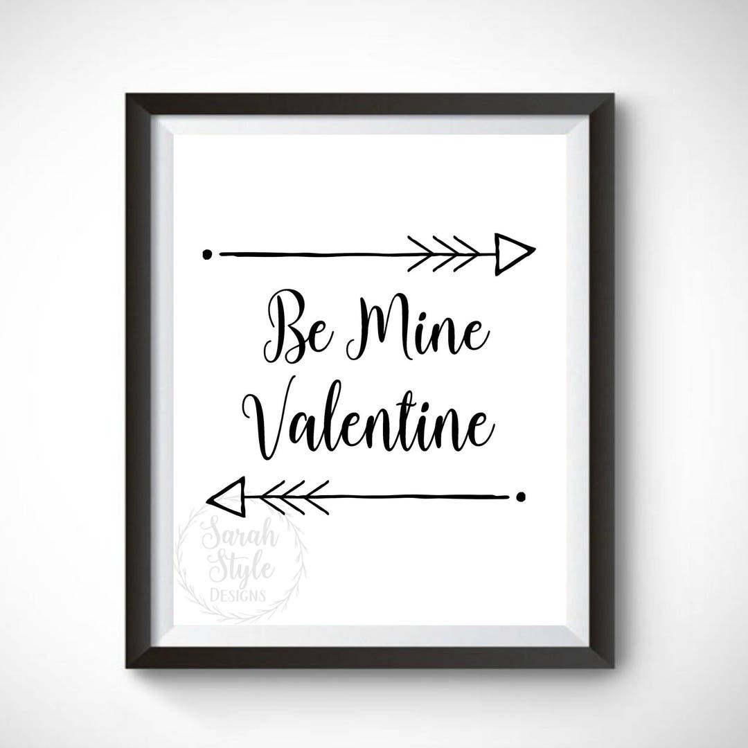 Valentines Day Wall Art Printable Digital Download Be Mine Print Home ...