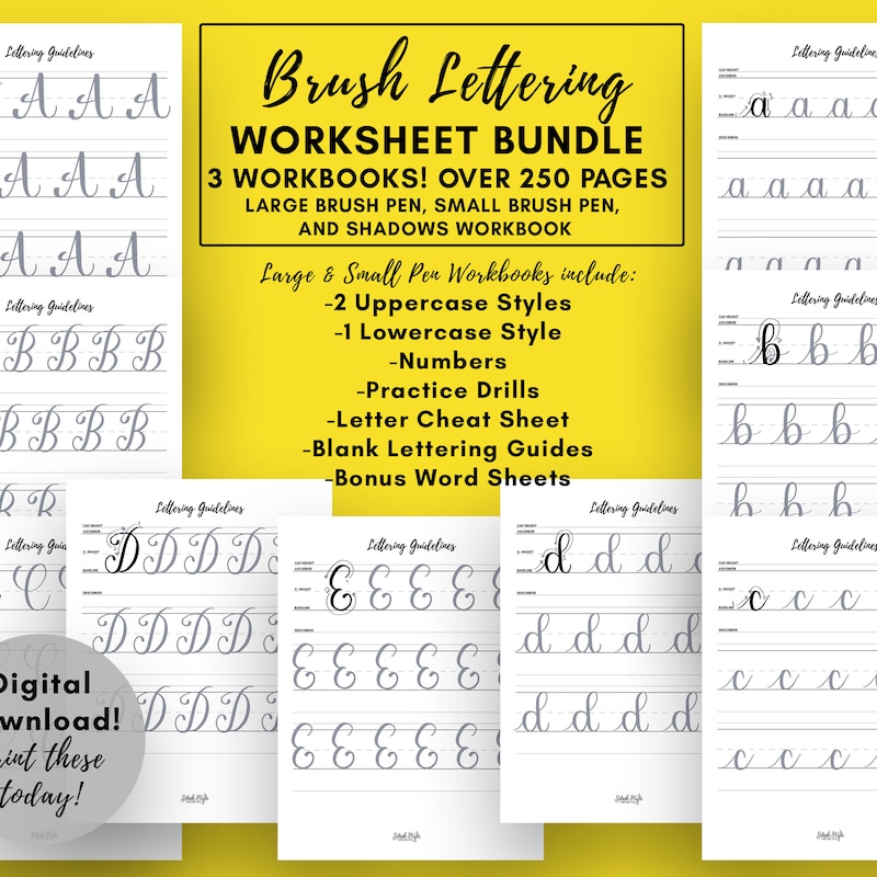 Brush Lettering - Etsy