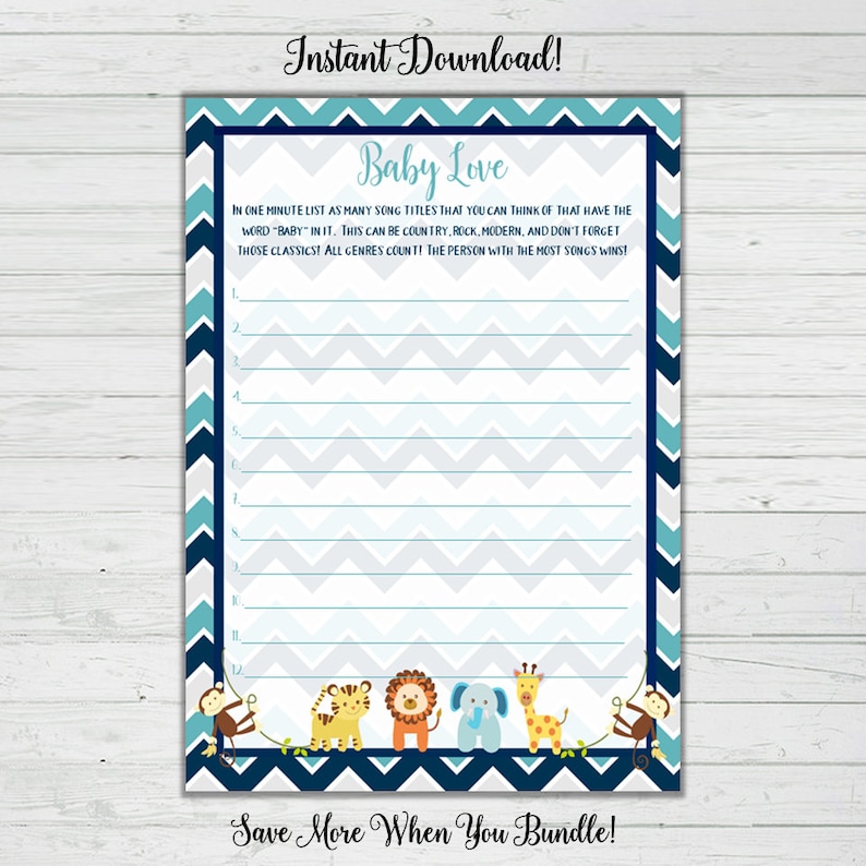 Baby Shower 9 Game Bundle Answer Keys Baby Shower Game Set - Etsy