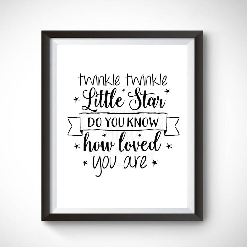 Printable Wall Art Twinkle Twinkle Nursery Prints Home Decor Instant ...