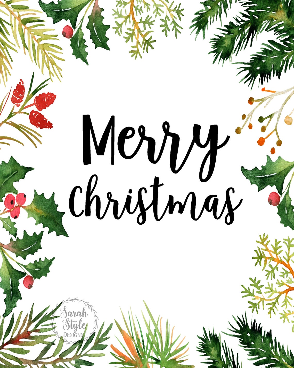 Christmas Printable Wall Art - Christmas Sign Christmas Decor Christmas ...