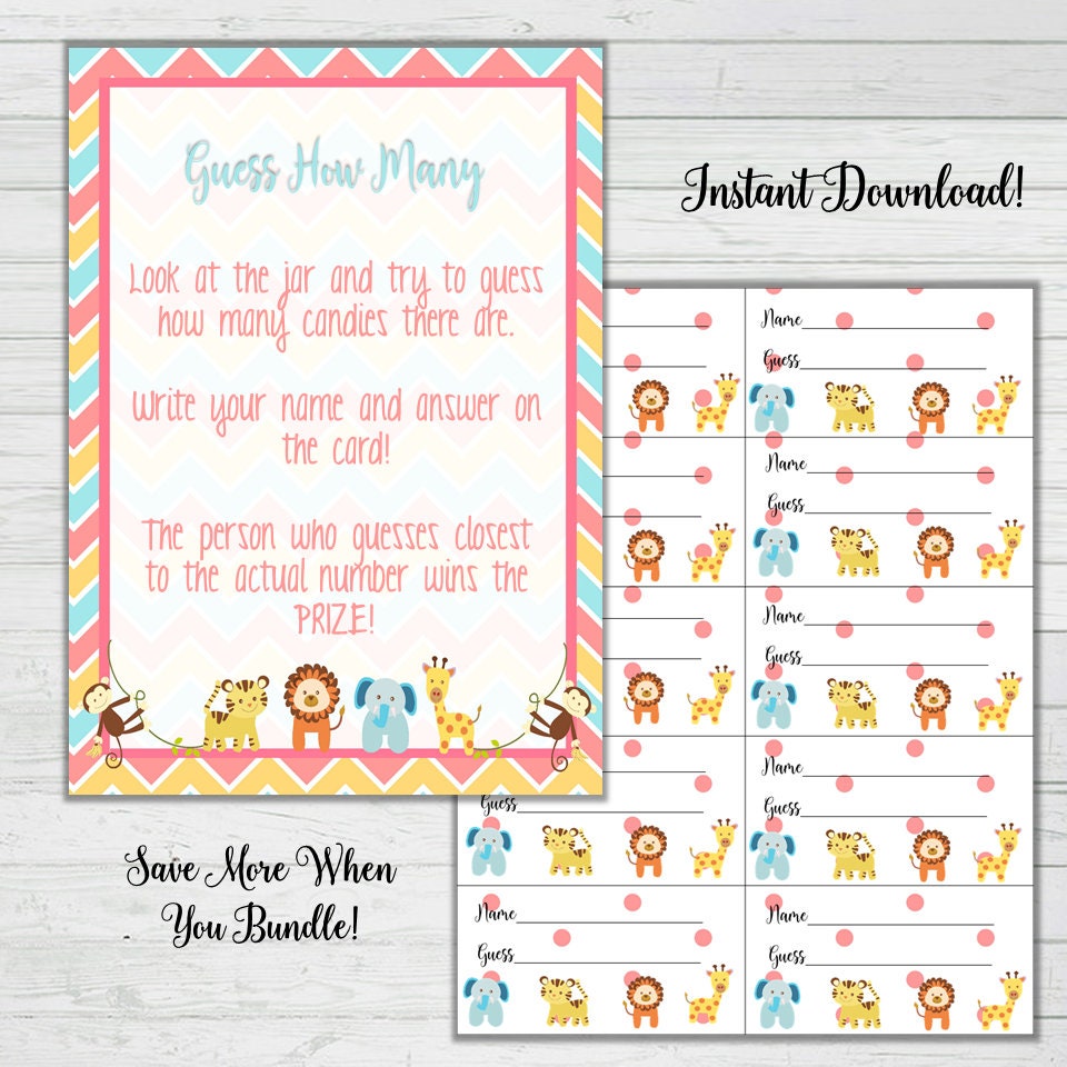Baby Shower 17 Game Bundle Answer Keys 7 Baby Shower Signs | Etsy