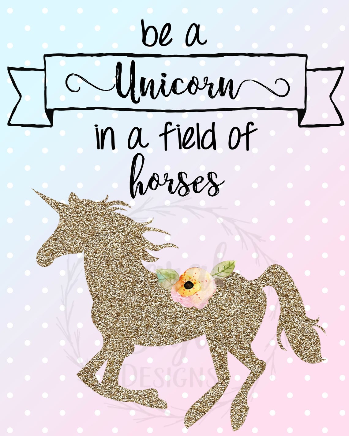 Printable Wall Art - Unicorn Magical Motivational Home Decor Instant ...