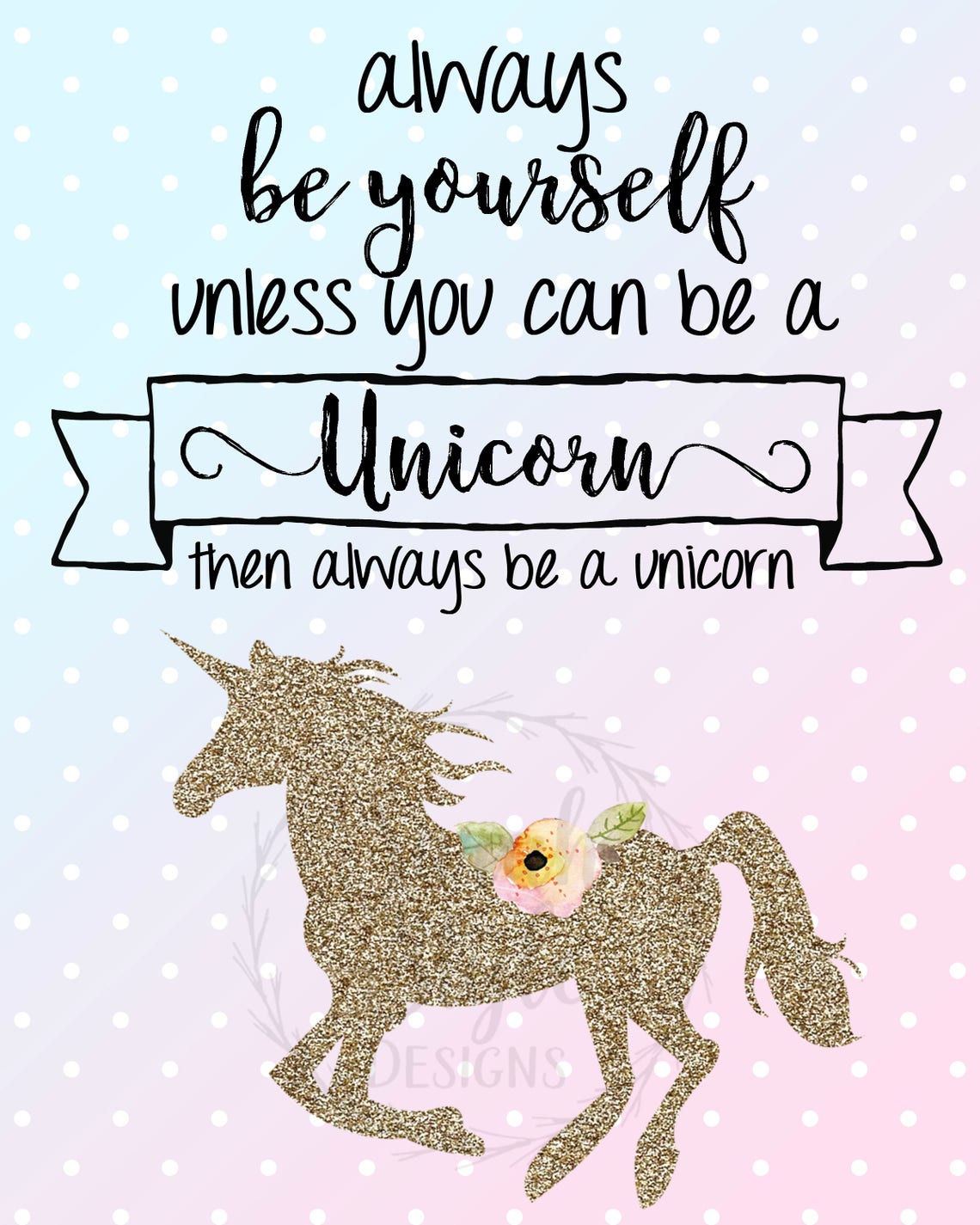 Printable Wall Art Unicorn Motivational Magical Print Digital Download ...