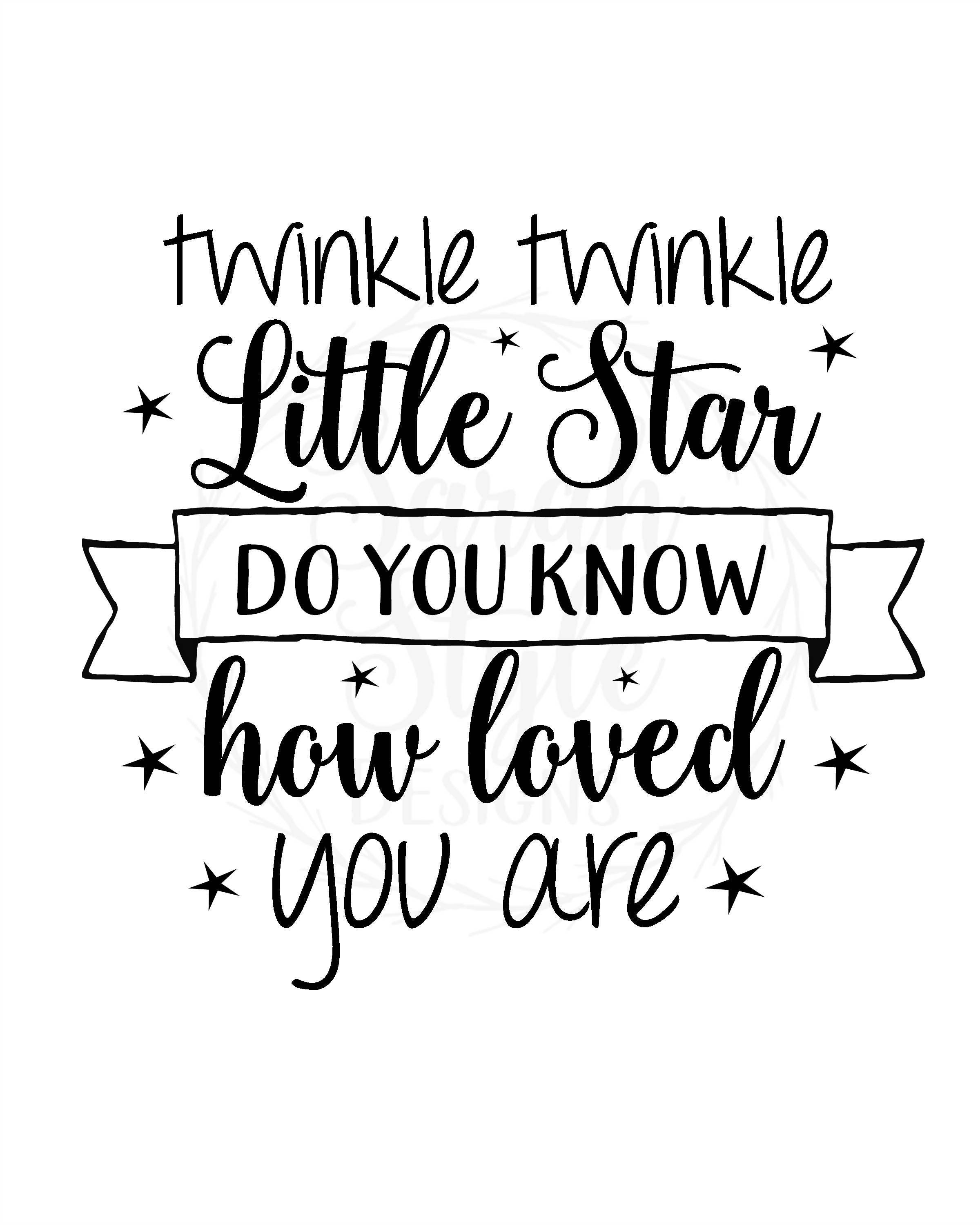 Printable Wall Art Twinkle Twinkle Nursery Prints Home Decor Instant ...
