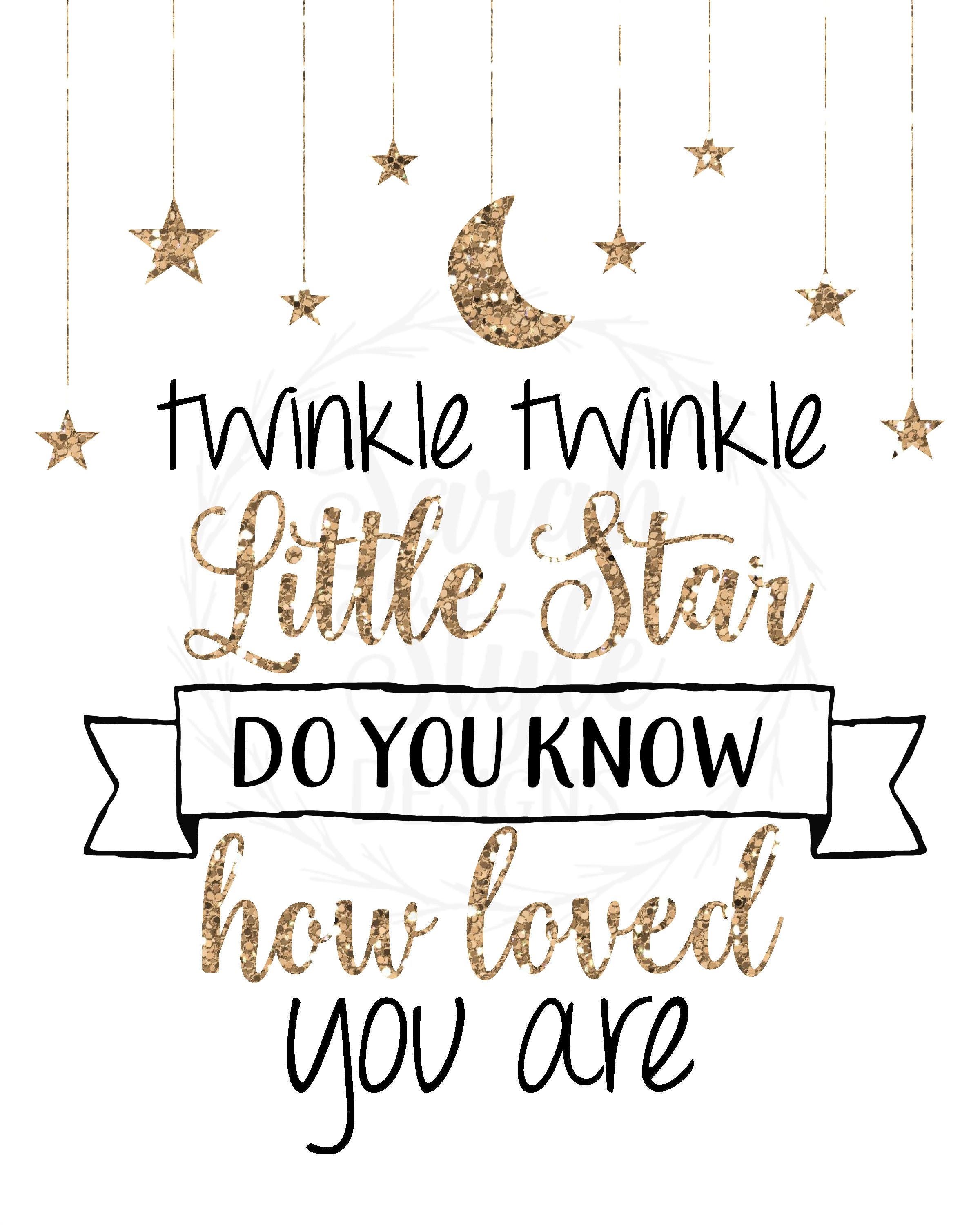 Printable Wall Art Twinkle Twinkle Little Star Nursery Decor - Etsy