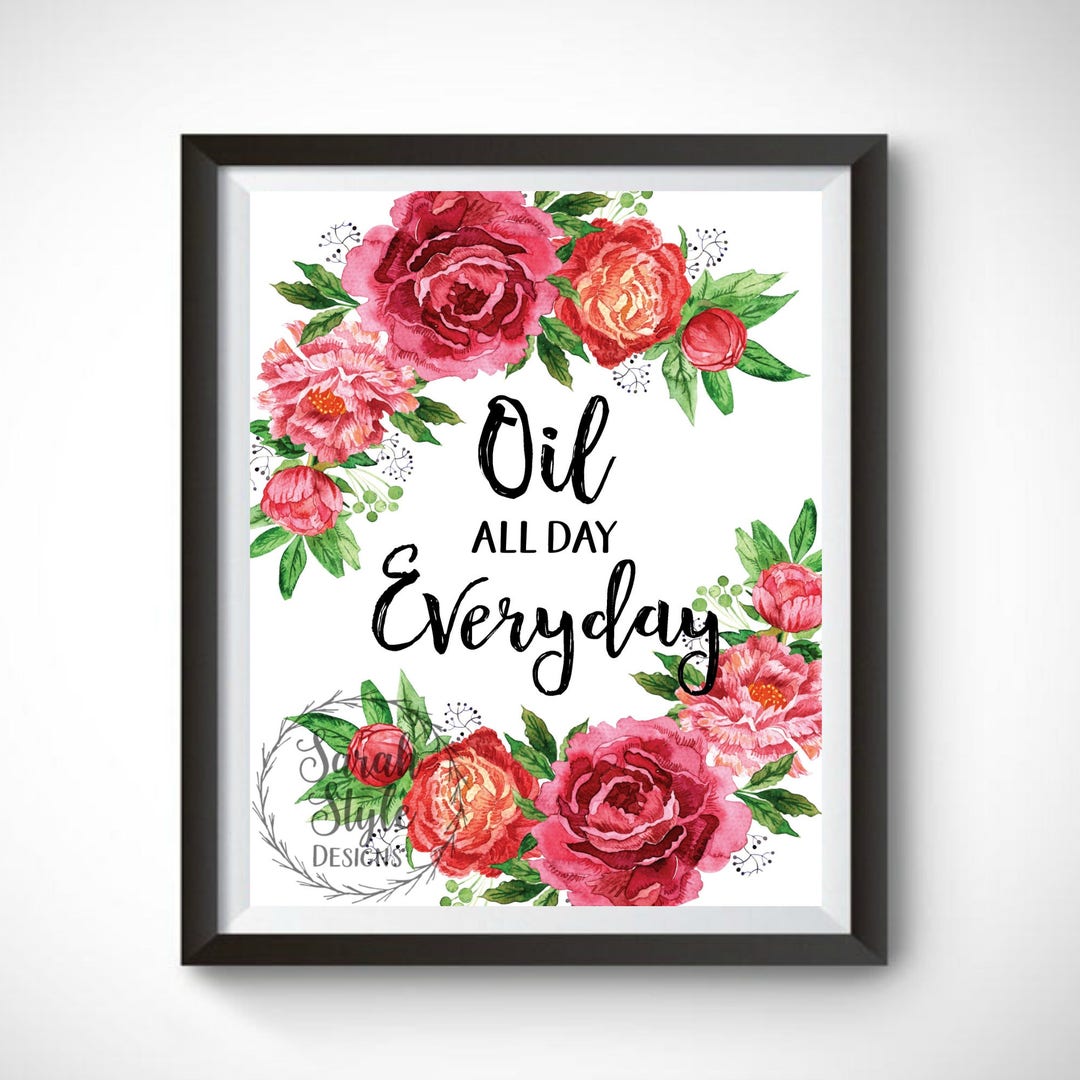 Printable Wall Art - Oil All Day Printable Digital Download Peonies ...