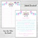 Unicorn Baby Shower Games -baby Name Baby Shower Game - Turquoise Pink ...