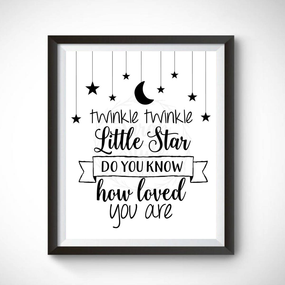 Printable Wall Art - Nursery Twinkle Twinkle Little Star Print Home ...