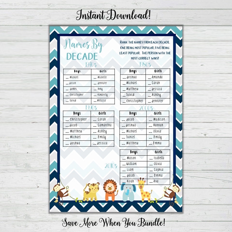 Baby Shower 17 Game Bundle Answer Keys 7 Baby Shower Signs | Etsy