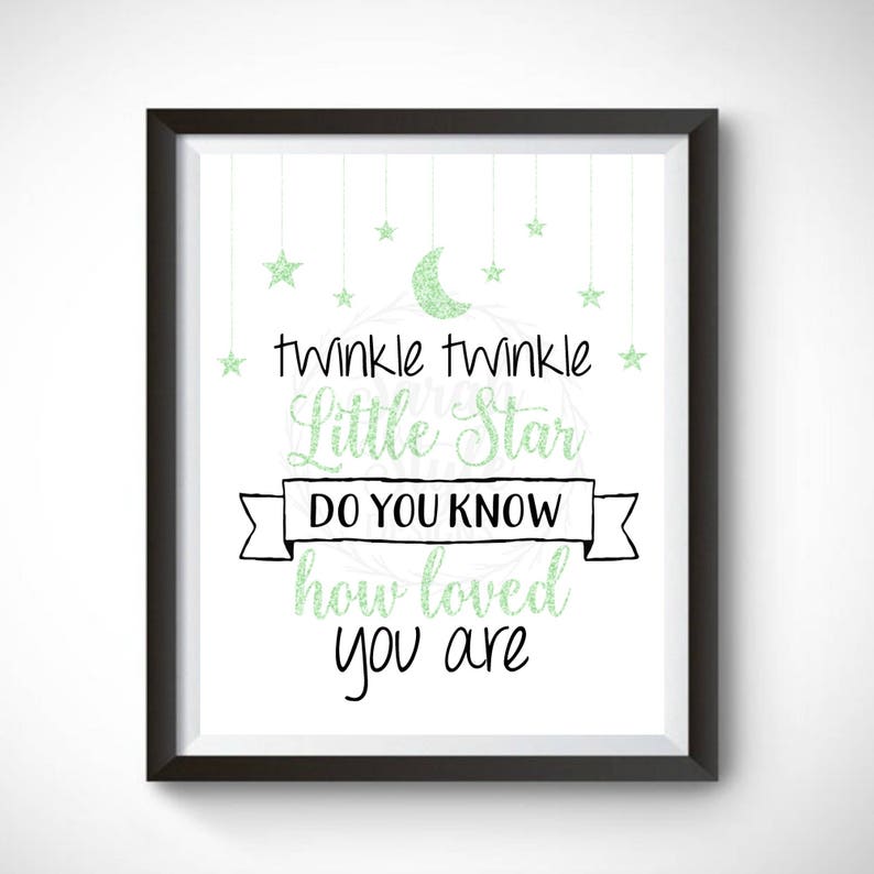 Printable Wall Art Twinkle Twinkle Little Star Nursery Decor - Etsy
