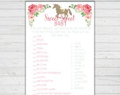 Unicorn Baby Shower Games Candy Matching Baby Shower Game - Etsy