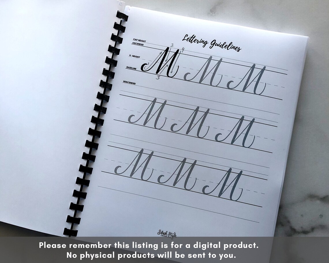 Brush Lettering Worksheets Bundle for Small and Large Brush | Etsy