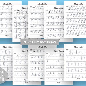 Brush Lettering Worksheets for Small Brush Pens - Calligraphy Work ...