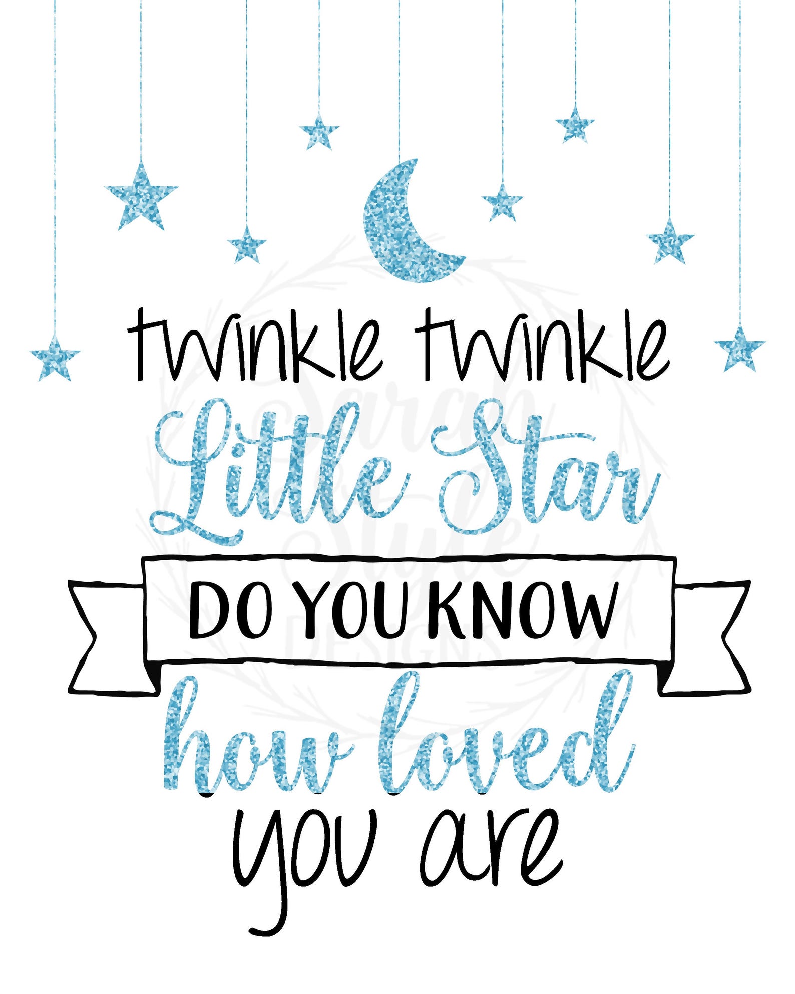 Printable Wall Art - Twinkle Twinkle Little Star Nursery Decor Instant ...