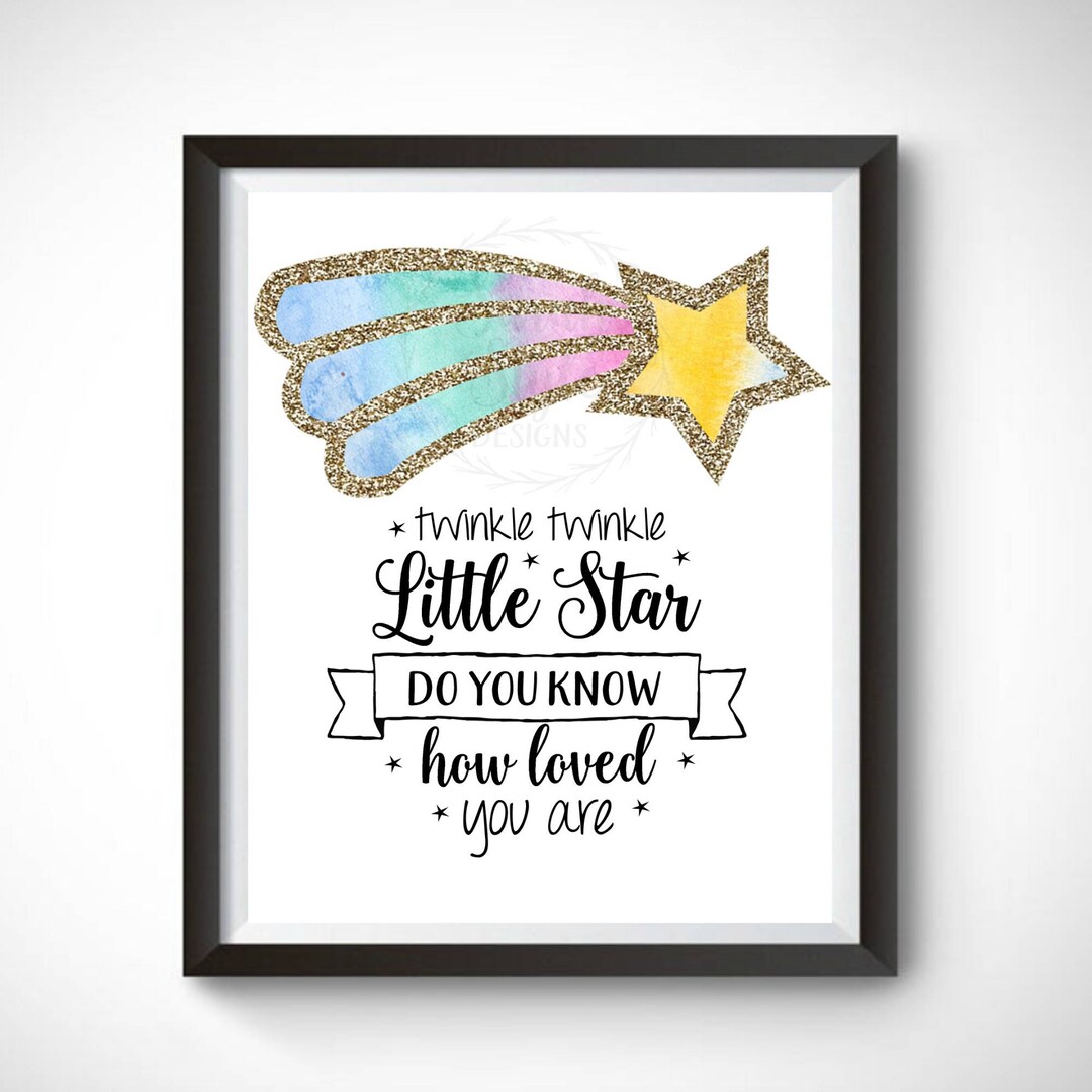 Printable Wall Art - Nursery Twinkle Twinkle Little Star Instant ...