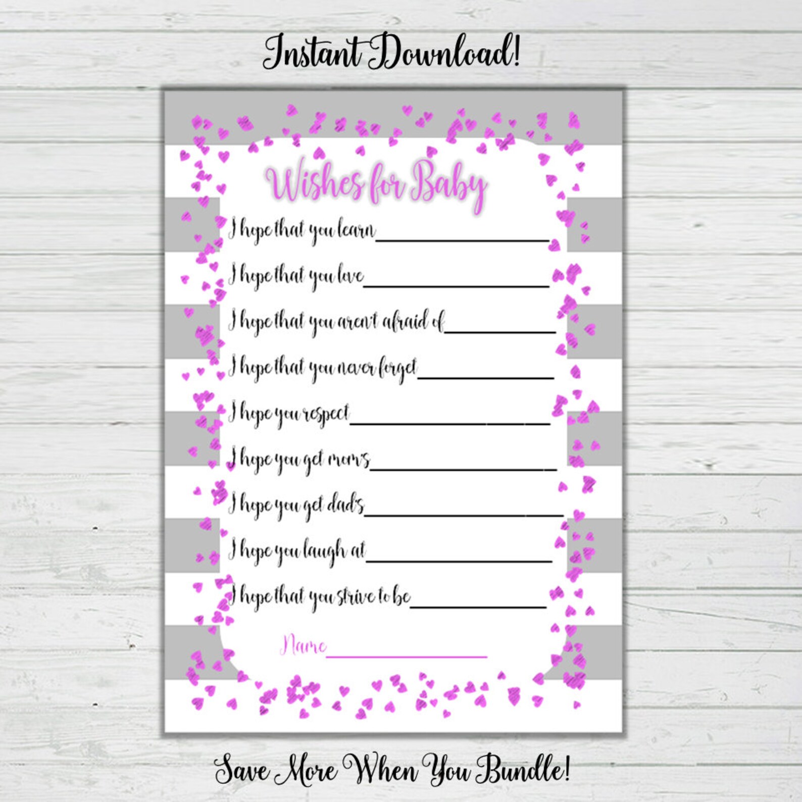 Baby Shower 9 Game Bundle Answer Keys Baby Shower Game Set | Etsy