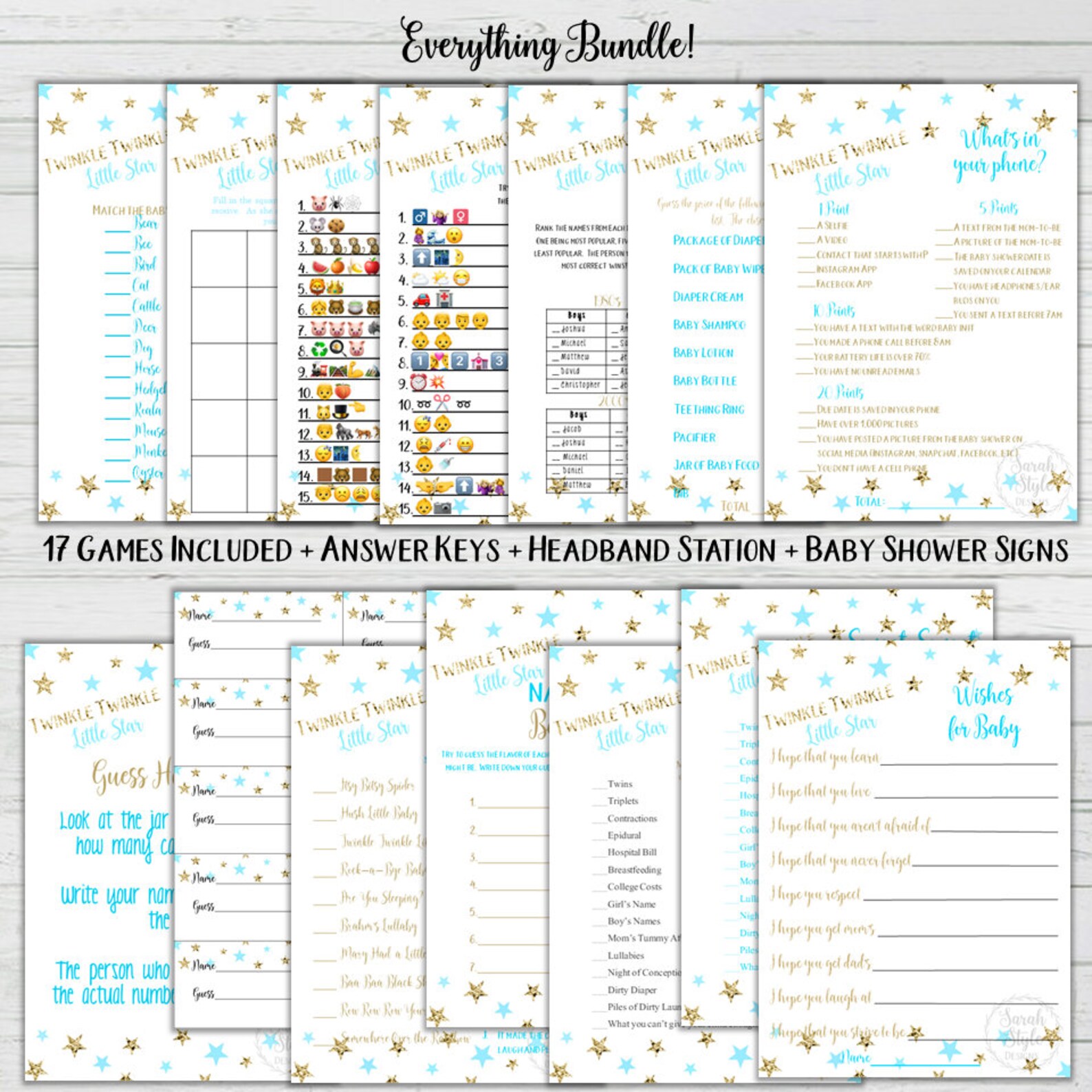 Twinkle Twinkle Little Star Everything Bundle Game Set Pack Activity ...