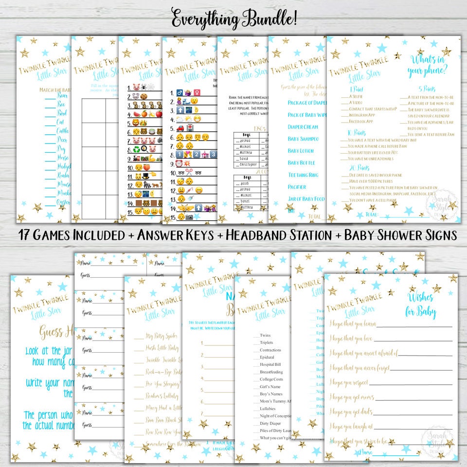 Twinkle Twinkle Little Star Everything Bundle Game Set Pack Activity ...