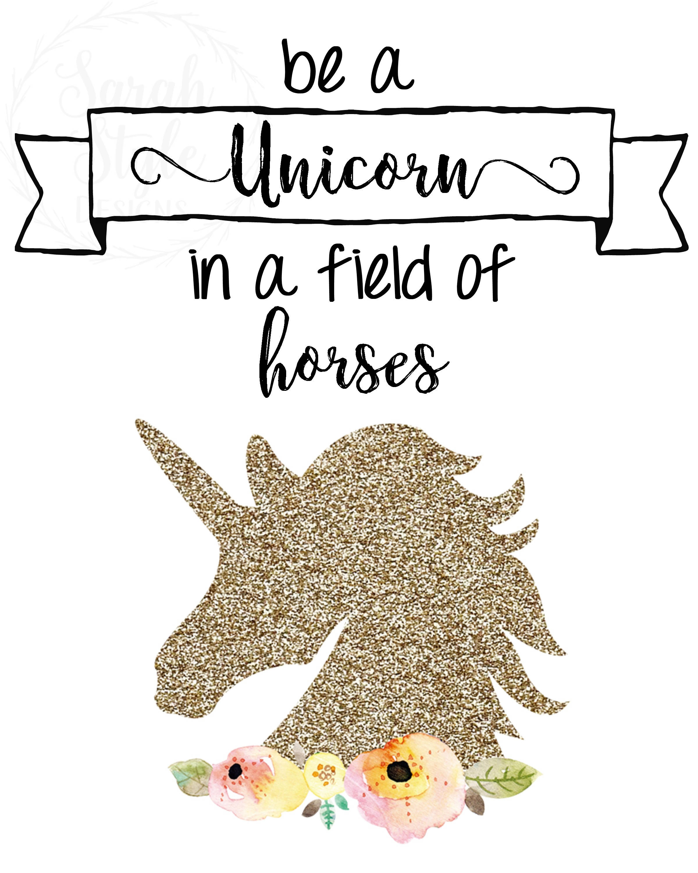 Printable Wall Art - Unicorn Magical Motivational Instant Download ...