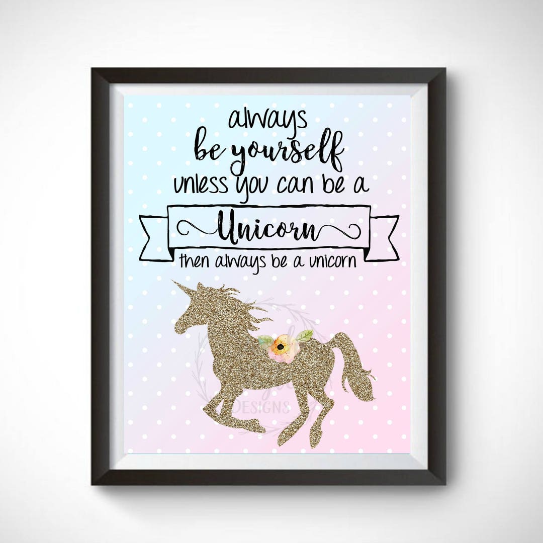Printable Wall Art - Unicorn Motivational Magical Print Digital ...