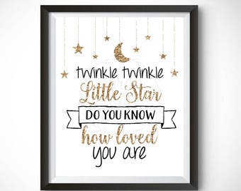Printable Wall Art Twinkle Twinkle Nursery Prints Home Decor Instant ...