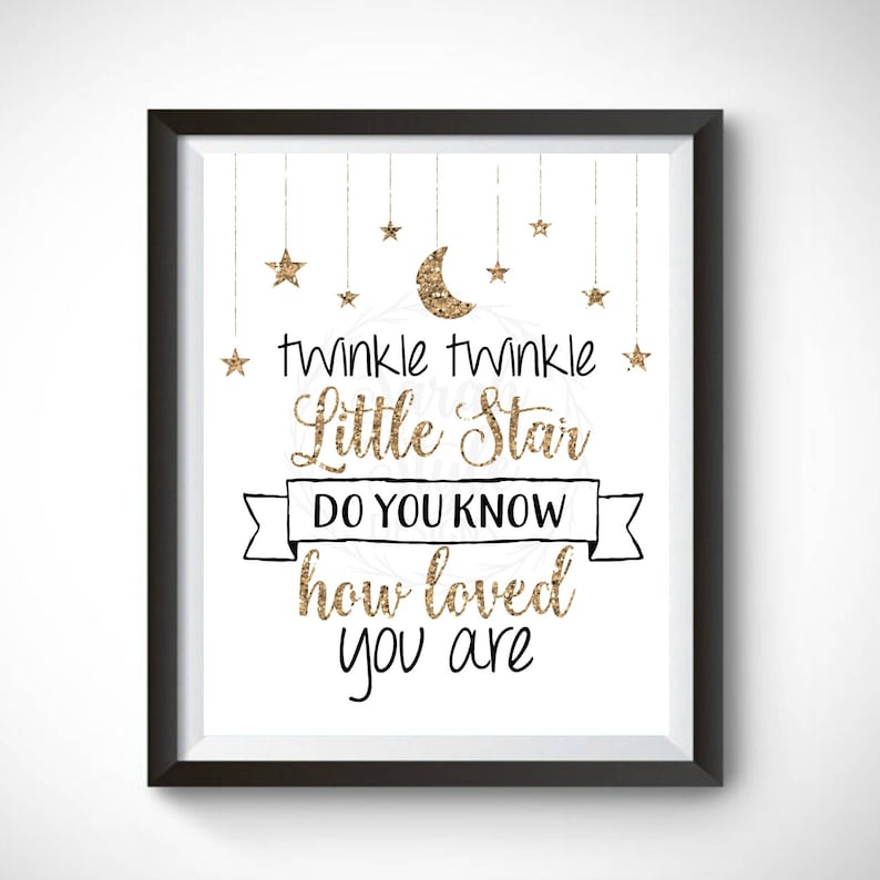 Printable Wall Art Twinkle Twinkle Little Star Nursery Decor - Etsy