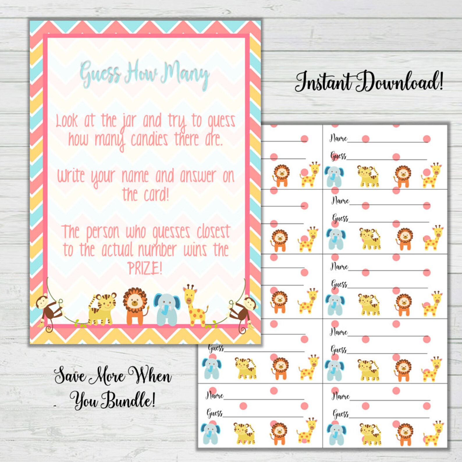 Baby Shower 9 Game Bundle Answer Keys Baby Shower Game Set - Etsy