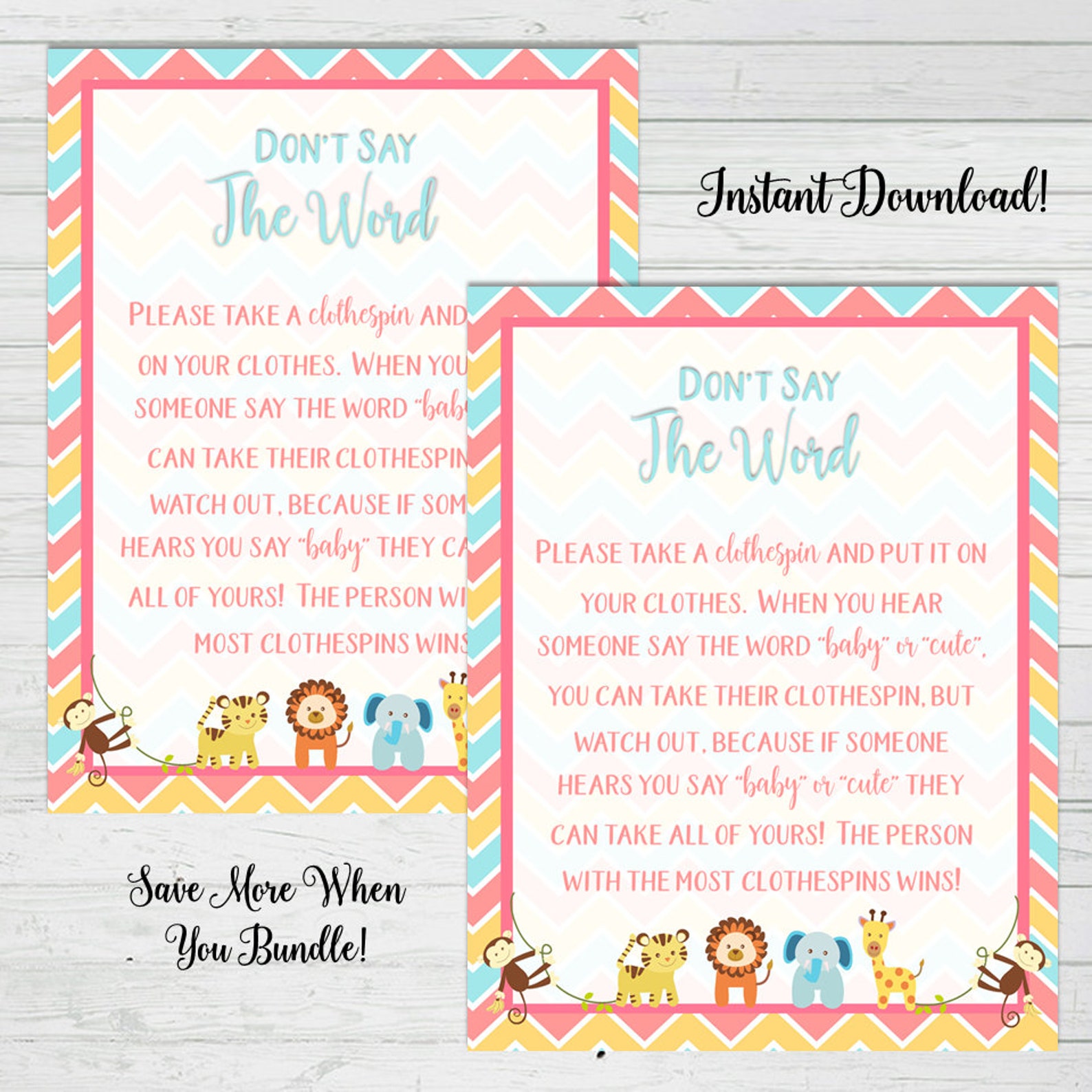 Baby Shower 9 Game Bundle Answer Keys Baby Shower Game Set | Etsy