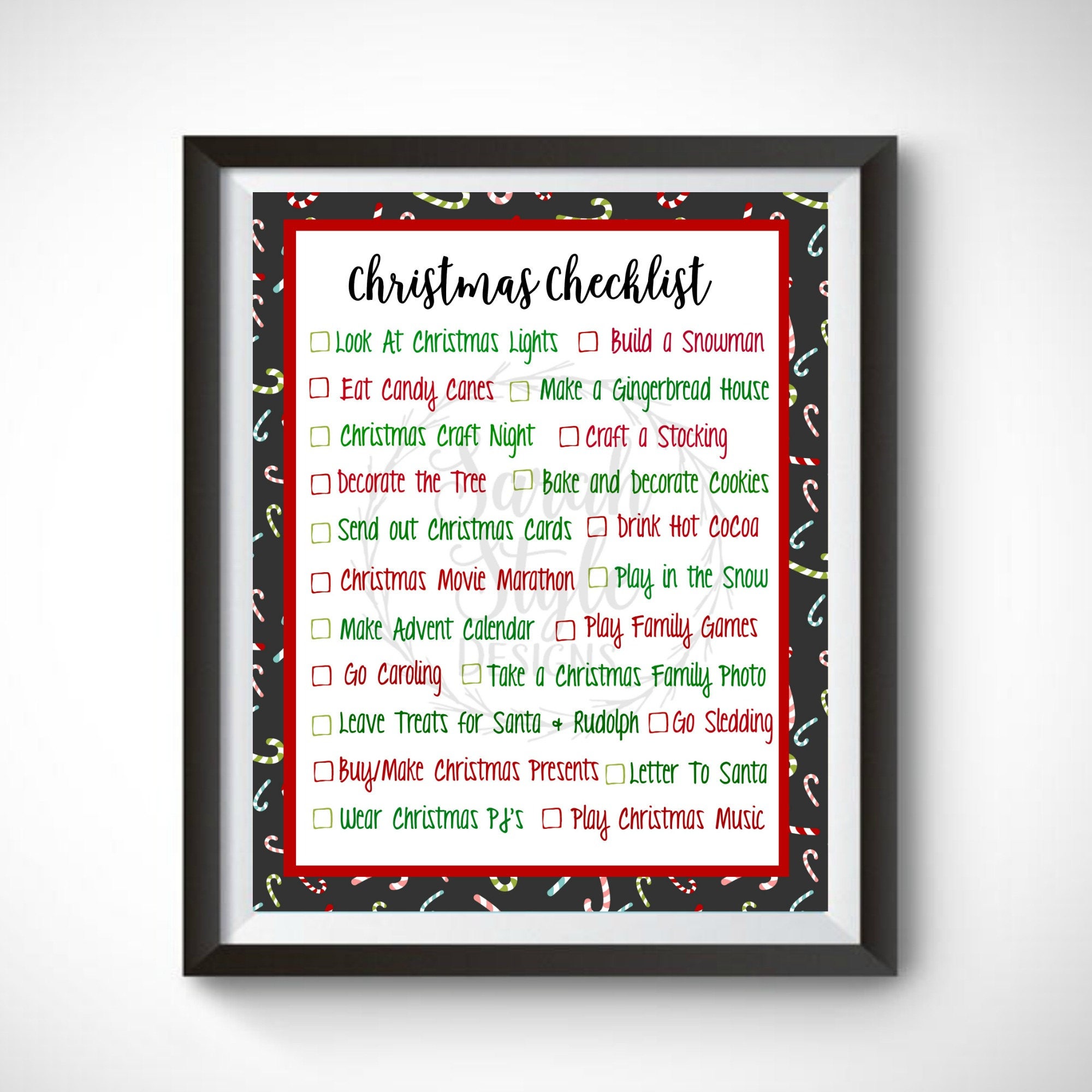 Christmas Printable Checklist - Digital Print, Family Tradition ...