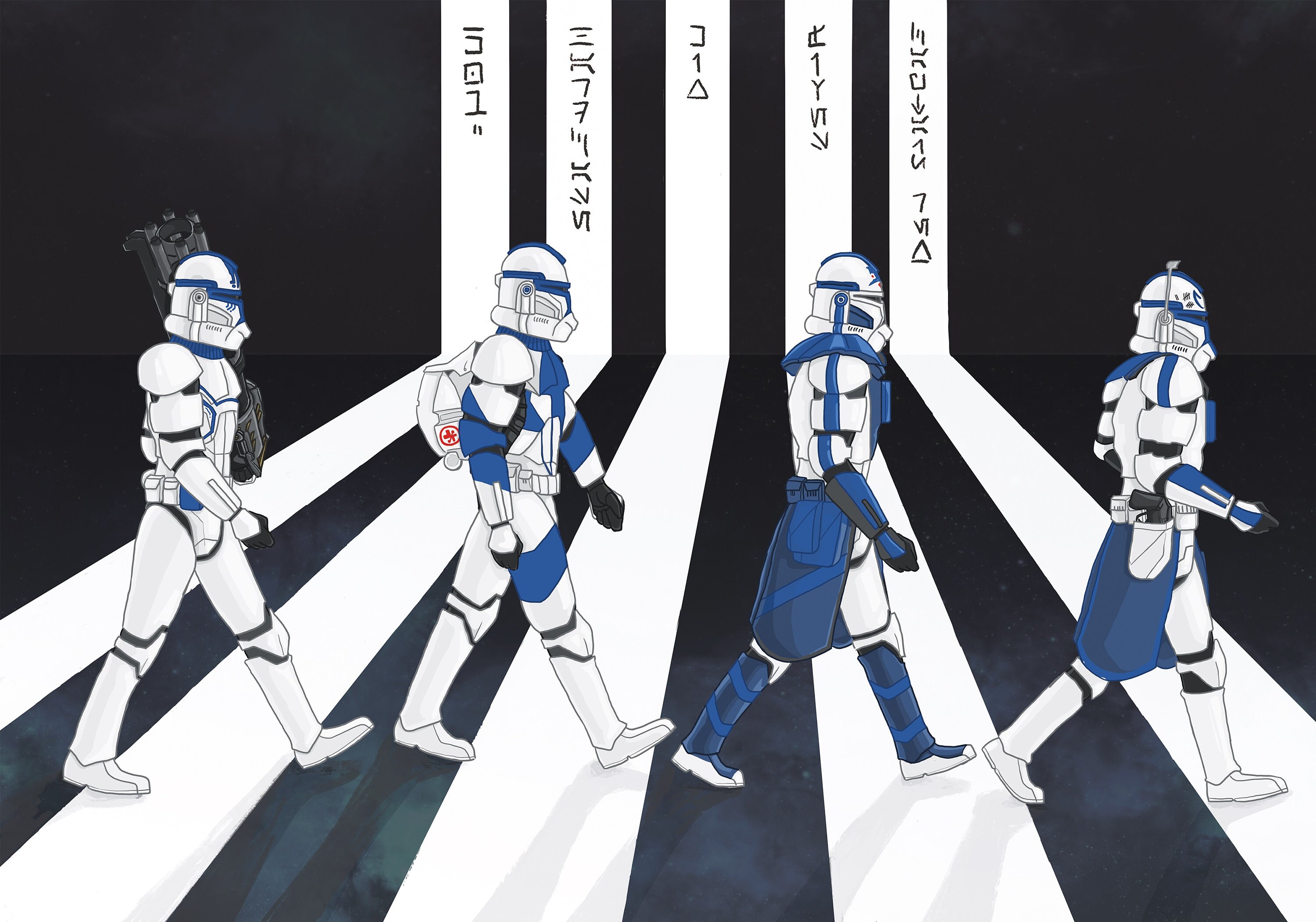 Star Wars_Clone Wars_Clone Trooper Abbey Road A4 PRINT - Etsy.de