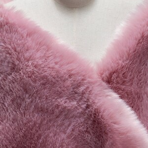 Pink Large Faux Fur Wrap, Bridal Fur Stole, Fur Cape, Wedding Stole Fur ...
