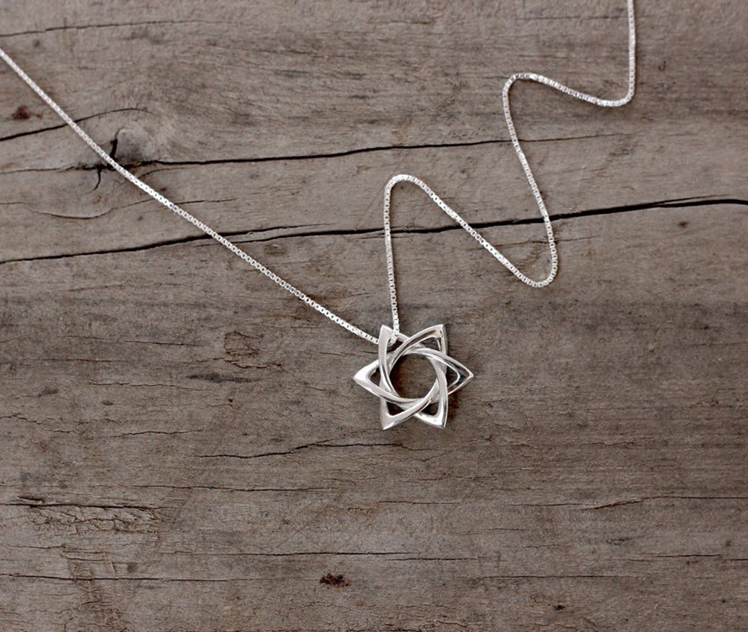 Silver Star of David , Magen David Pendant, Gift for Bar Mitzva, Star ...