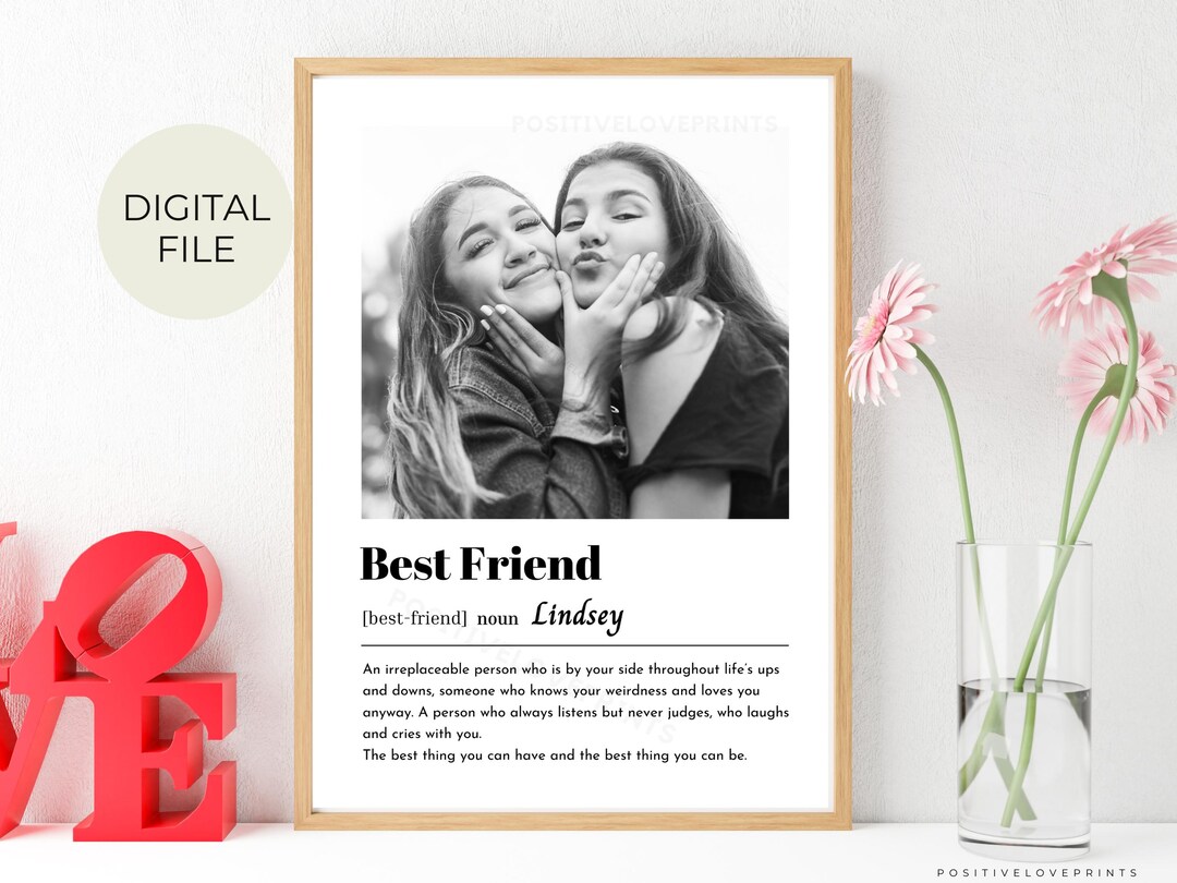 Printable Best Friend Custom Gift Personalized Best Friend Picture ...