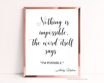 Quotable Wall Art Audrey Hepburn Quote Love Wall Art Love - Etsy