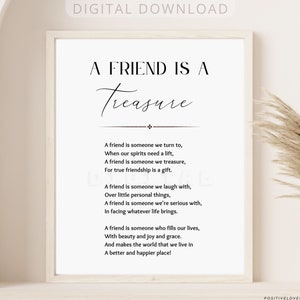 Friendship Poem, Printable Friend Poem, Best Friend Poem, Friend Gift ...