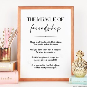 Printable Short Poem for a Friend, the Miracle of Friendship, Best ...