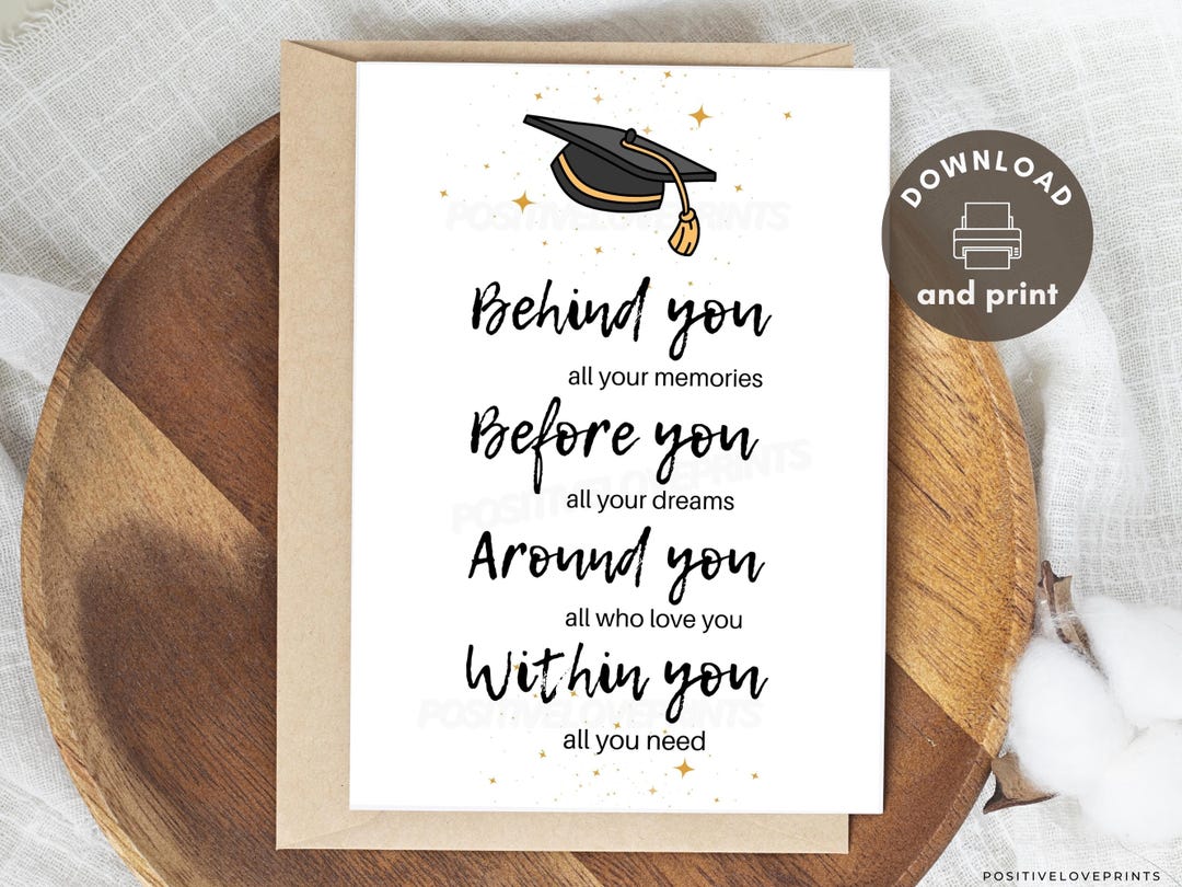 Printable Graduation Card, College High School Graduation Card ...