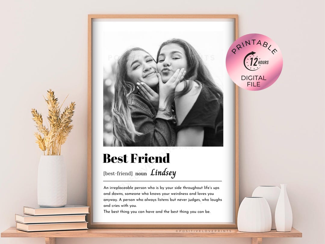 Best Friend Photo Print, Personalized Best Friend Print, Best Friend ...