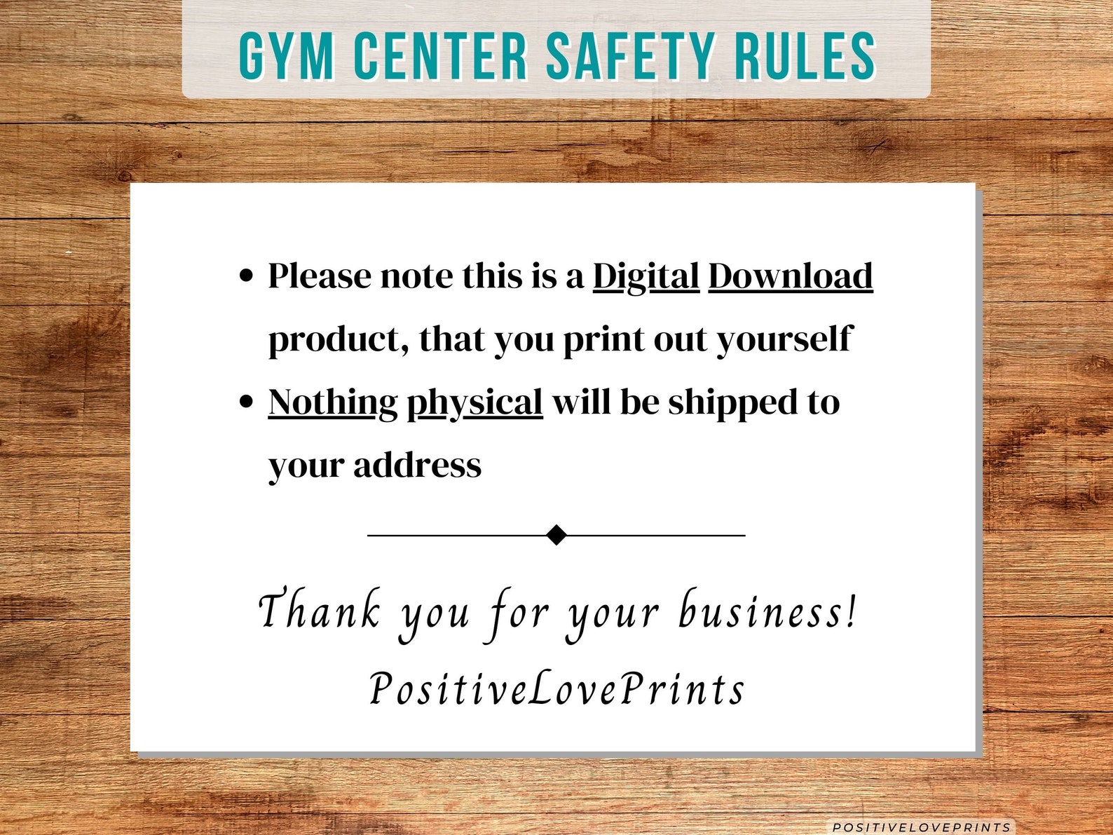 Fitness Center Rules Sign Printable Gym Policies and - Etsy