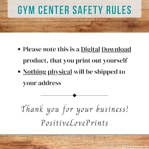 Fitness Center Rules Sign, Printable Gym Regulations and Etiquette ...