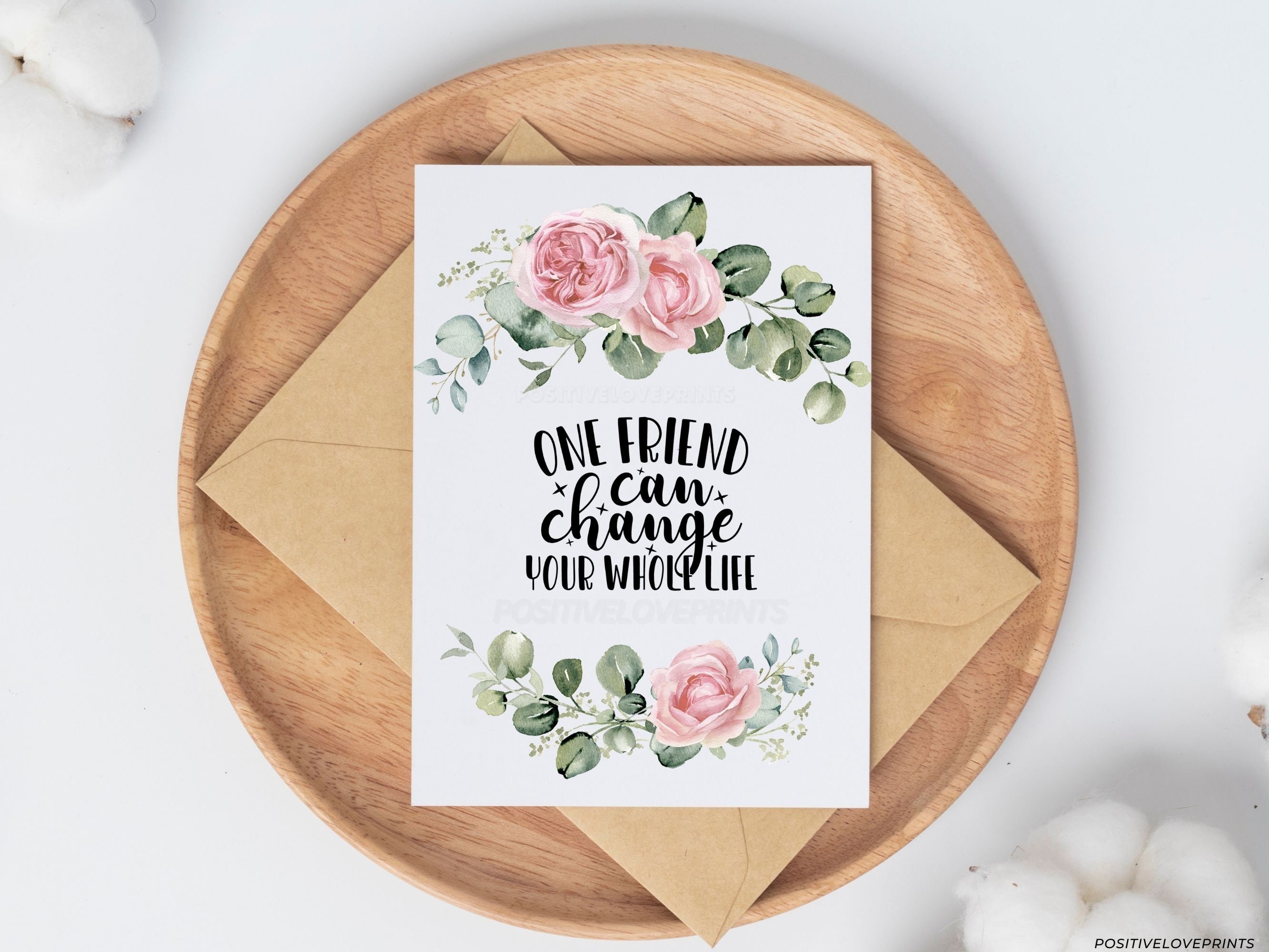 Printable Friendship Card, Printable Greeting Card for Friend, One ...