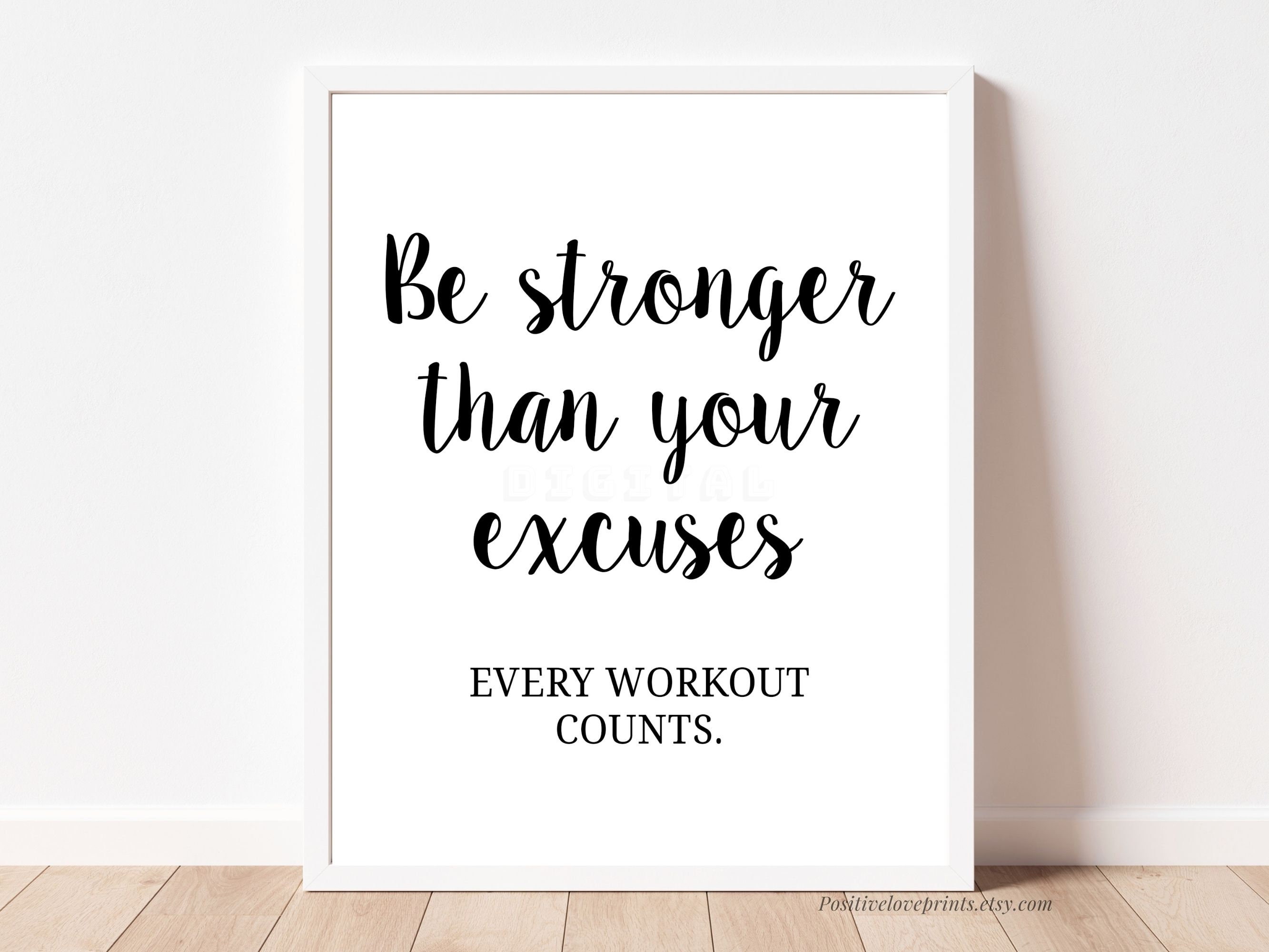 Gym Motivational Poster Printable Workout Wall Art Be | Etsy