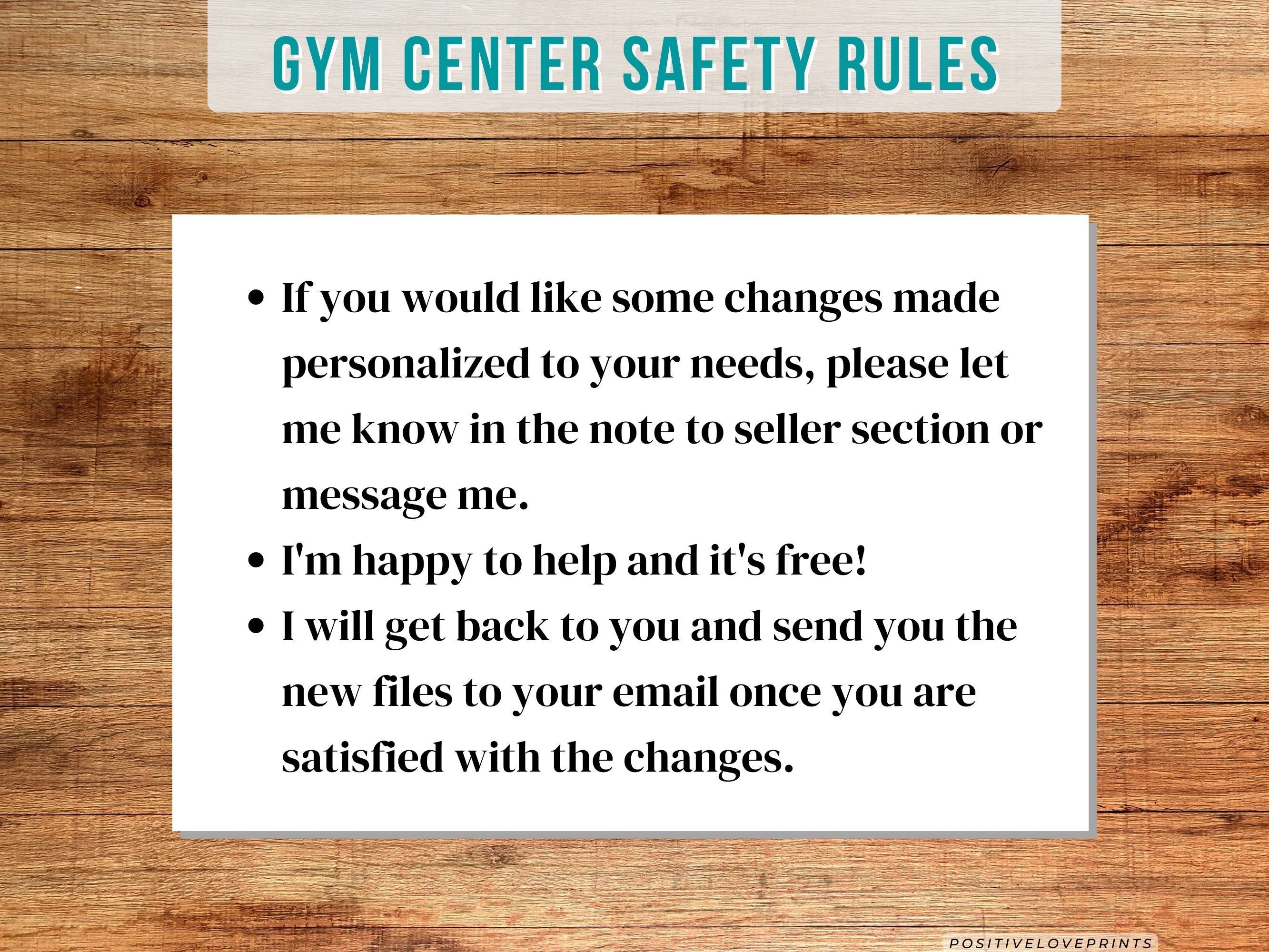 Fitness Center Rules Sign Printable Gym Policies and - Etsy